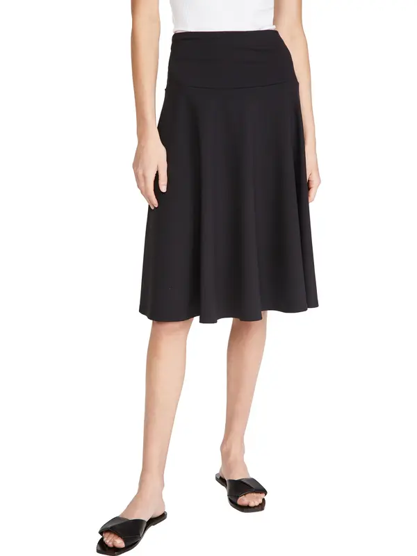 Susana Monaco High Waisted A-line Skirt - Black