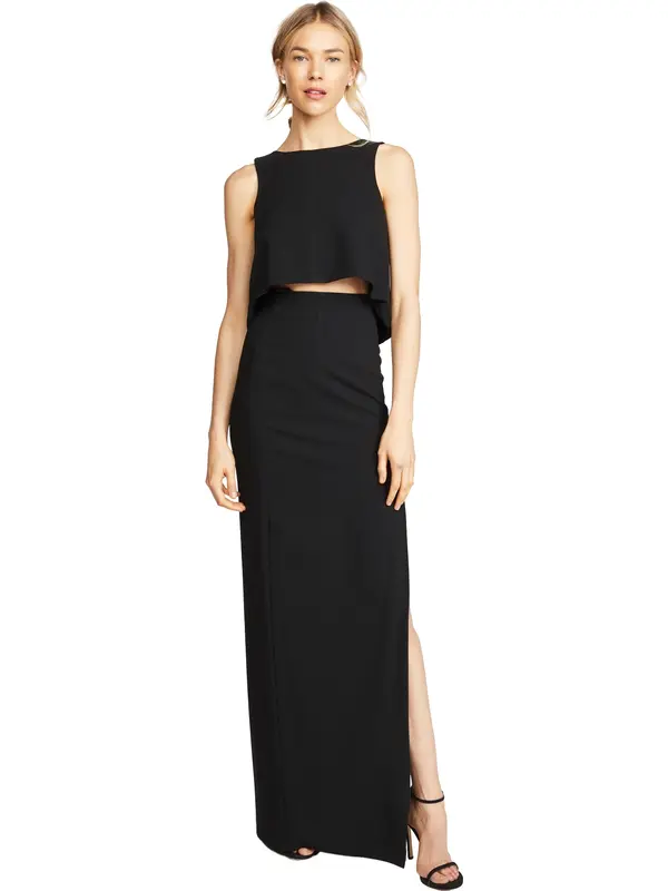Black Halo Kacie Two-piece Maxi Dress - Black