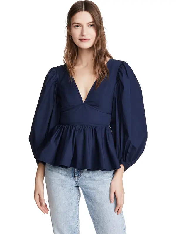 Staud Luna Top - Navy