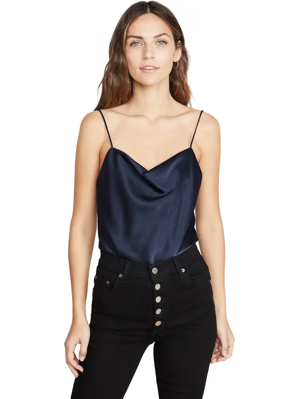Alice + Olivia Harmon Thong Bodysuit - Navy