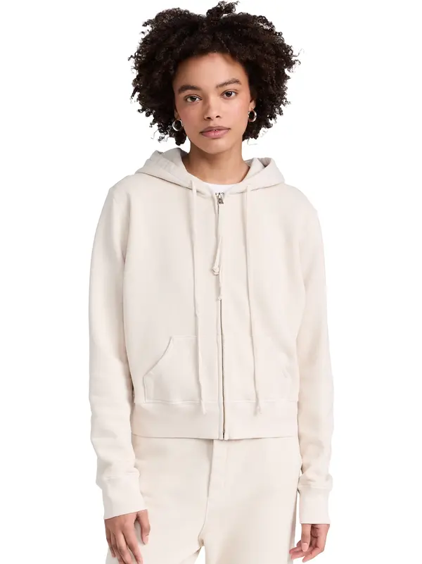 NILI LOTAN Callie Zip Hoodie - Chalk