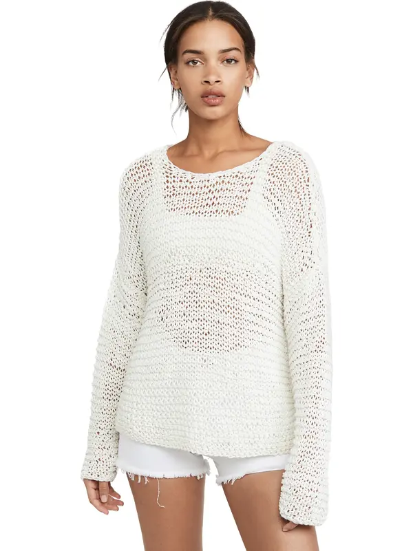 Mikoh Mehetia Long Sleeve Knit - Bone