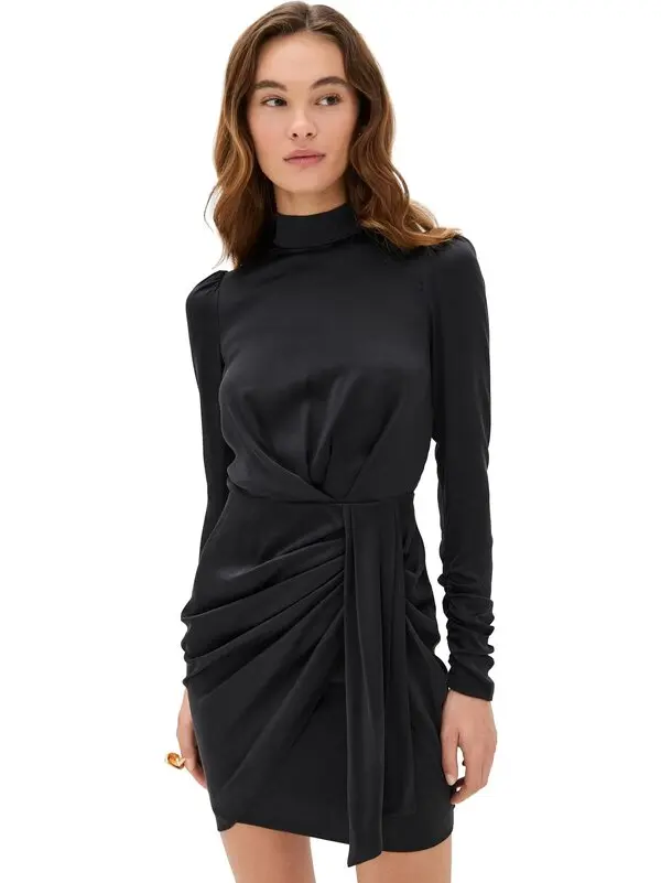 Zimmermann Silk Drape Dress - Black