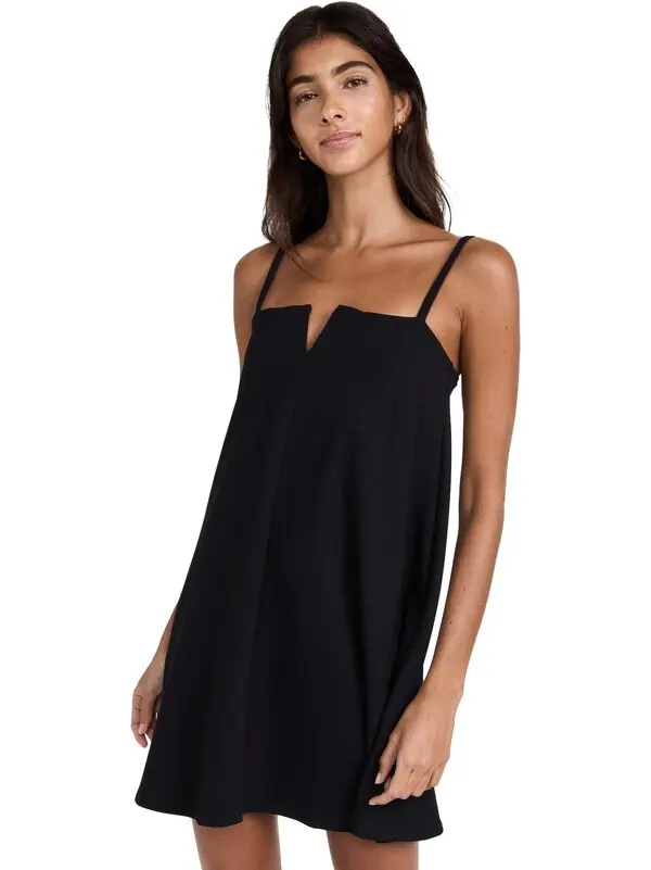 Susana Monaco Flared V-wire Tank Dress - Black