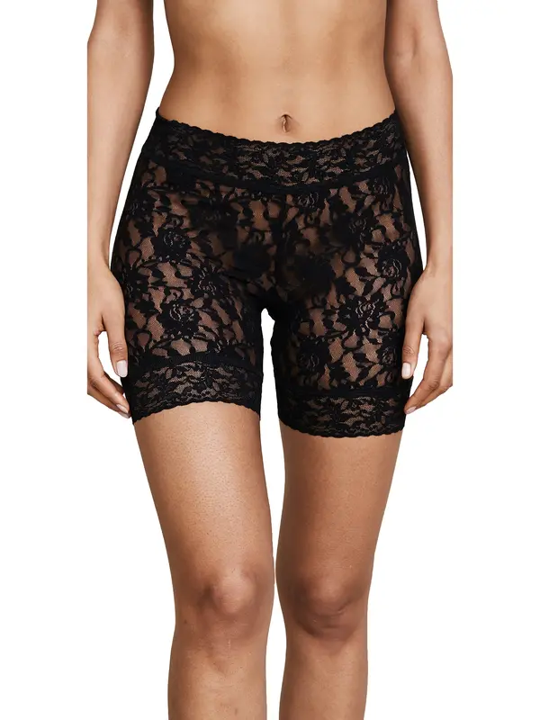 Hanky Panky Lace Bike Shorts - Black