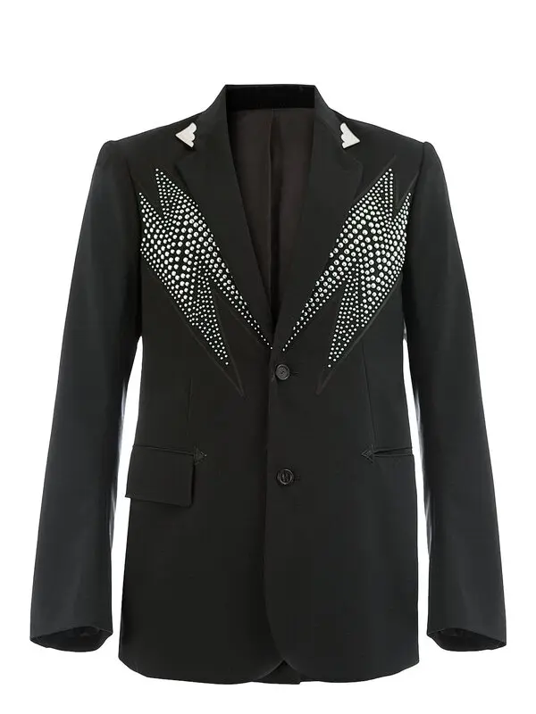 TAKAHIROMIYASHITA THESOLOIST. Studded Lightning Bolt Jacket - Black