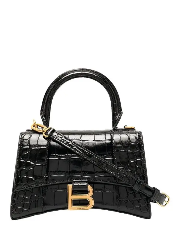 Balenciaga Hourglass Xs Top-handle Bag - Black