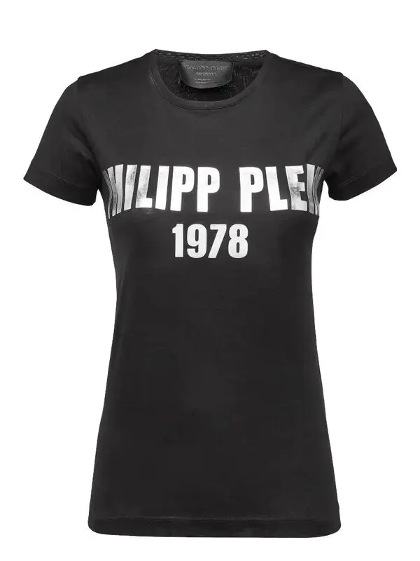 Philipp Plein Metallic 1978 Logo T-shirt - Black