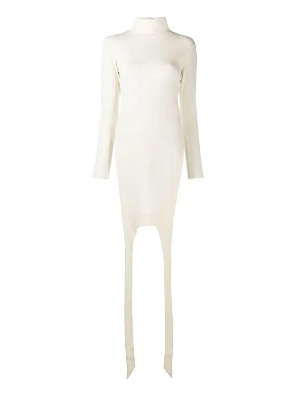 AMBUSH Apron Jersey Roll Neck Top - White