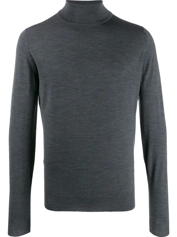 John Smedley Cherwell Roll Neck Sweater - Grey