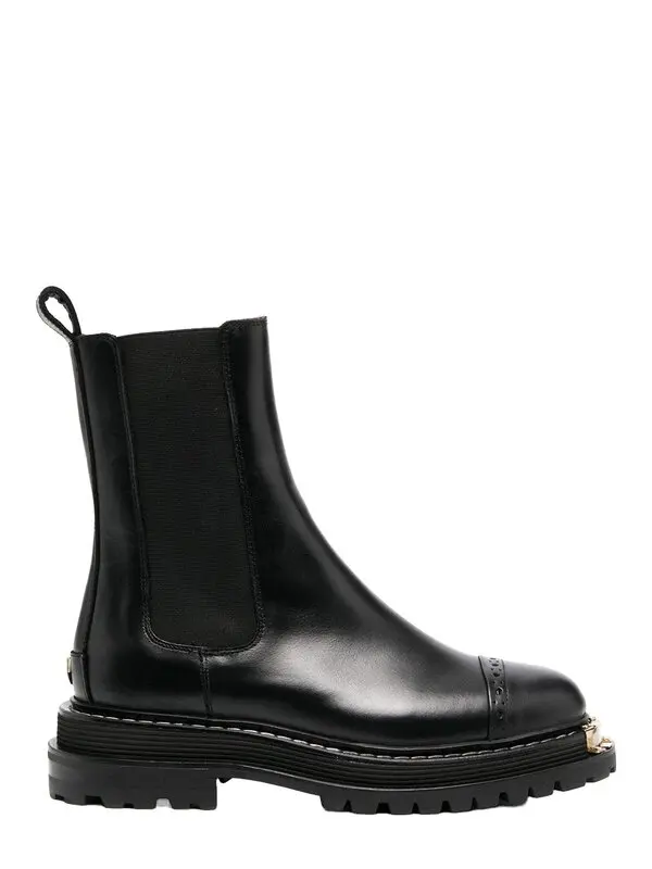 Sandro Mid-calf Leather Boots - Black
