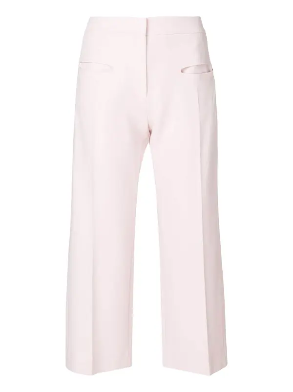 Carven Wide Leg Cropped Pants - Pink