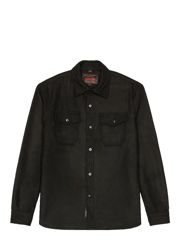 SCHOTT Cpo Wool Shirt - Black