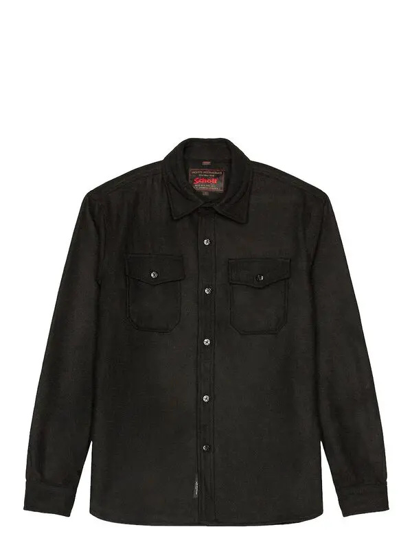 SCHOTT Cpo Wool Shirt - Black