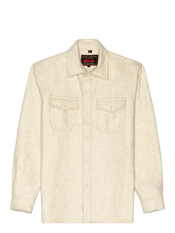 SCHOTT Cpo Wool Shirt - Oatmeal