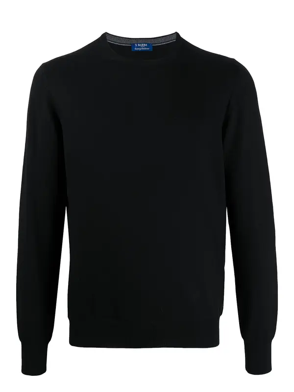 BARBA NAPOLI Round Neck Jumper - Black
