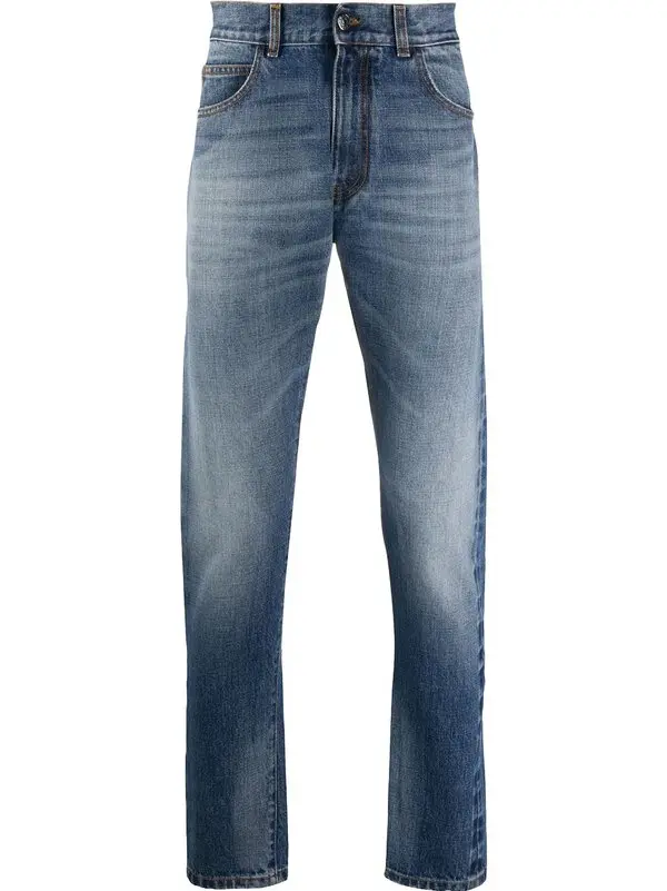 PAURA Mid-rise Straight Jeans - Blue
