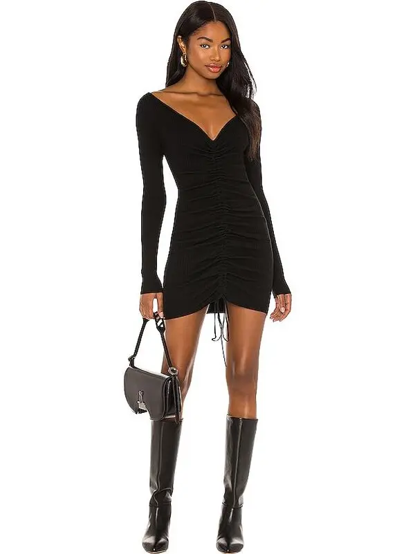 CAMILA COELHO Ciara Sweater Dress - Black