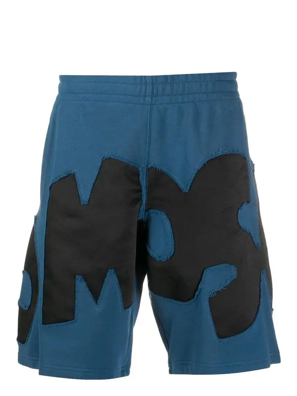 Moschino Logo Appliquéd Track Shorts - Blue