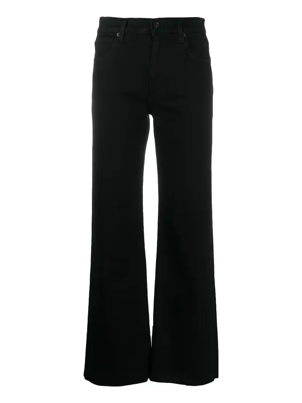 SLVRLAKE High Rise Flared Leg Jeans - Black
