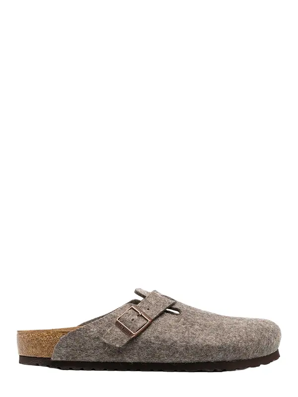 BIRKENSTOCK Boston Round-toe Slippers - Brown