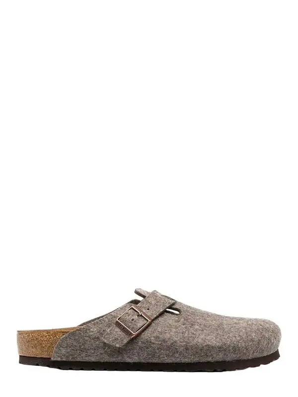 BIRKENSTOCK Boston Round-toe Slippers - Brown