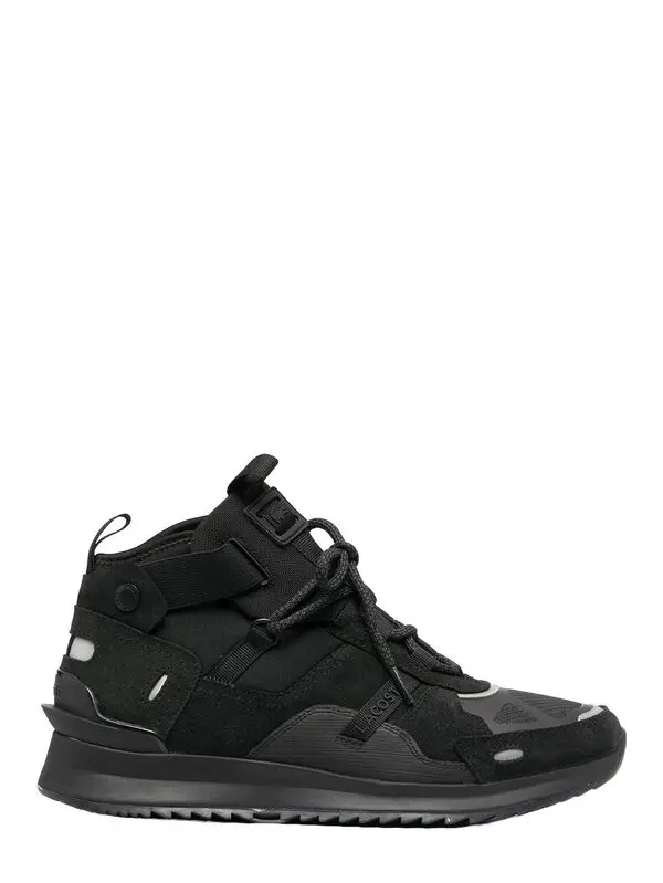 Lacoste Multi-panel Mid-top Sneakers - Black