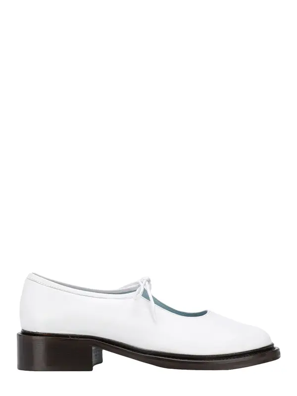 NICOLE SALDANA Fabian 40mm Lace-up Loafers - White