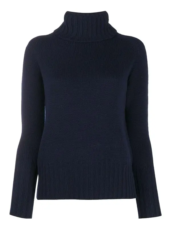 DRUMOHR Roll Neck Jumper - Blue