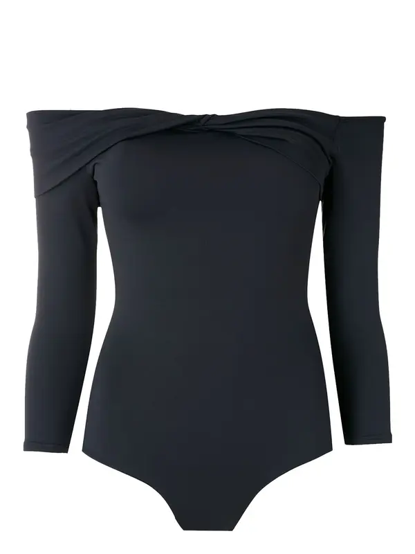 AMIR SLAMA Off-shoulder Bodysuit - Black