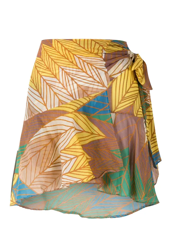 AMIR SLAMA Printed Wrap Mini Skirt - Multicolour
