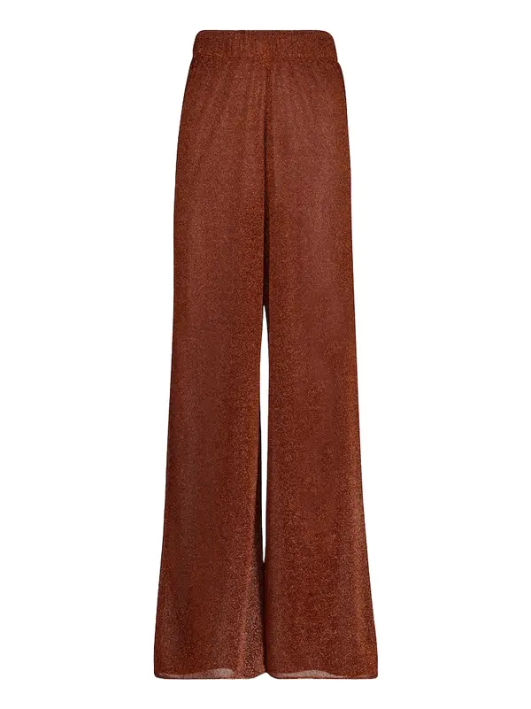 Oseree Lumière High-rise Wide-leg Pants - Brown