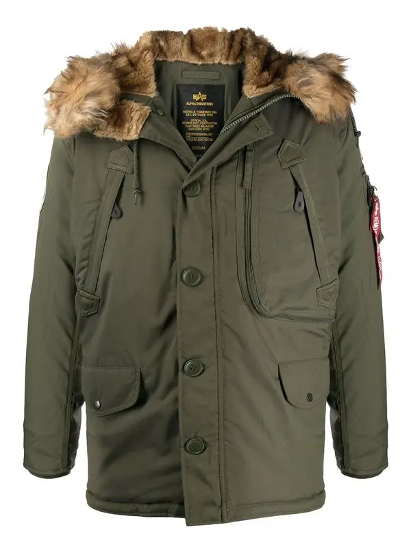 Alpha Industries Polar Hooded Jacket - Green