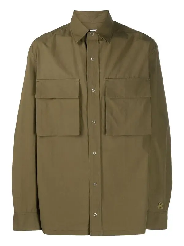 Kenzo Long-sleeved Utility Shirt - Green