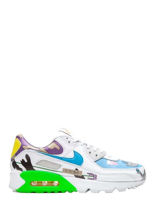 Nike X Ruohan Wang Flyleather Air Max 90 Qs Sneakers - White