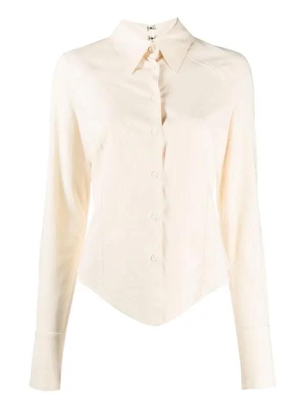 KNWLS Fitted Button-up Shirt - Neutrals