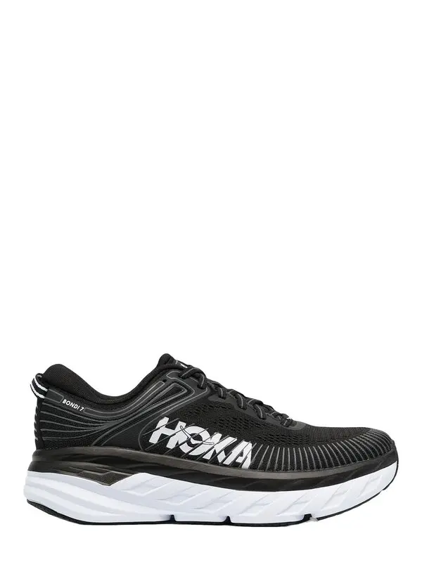 HOKA® Logo Print Lace-up Trainers - Black