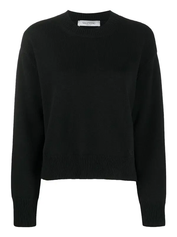 Valentino Garavani Crew-neck Cashmere Jumper - Black