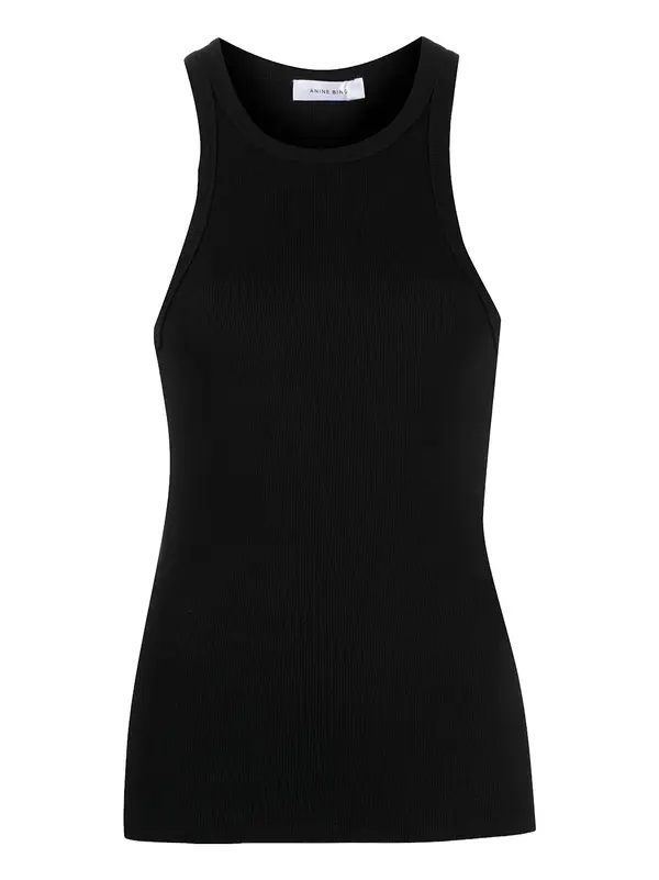 ANINE BING Eva Racerback Tank Top - Black