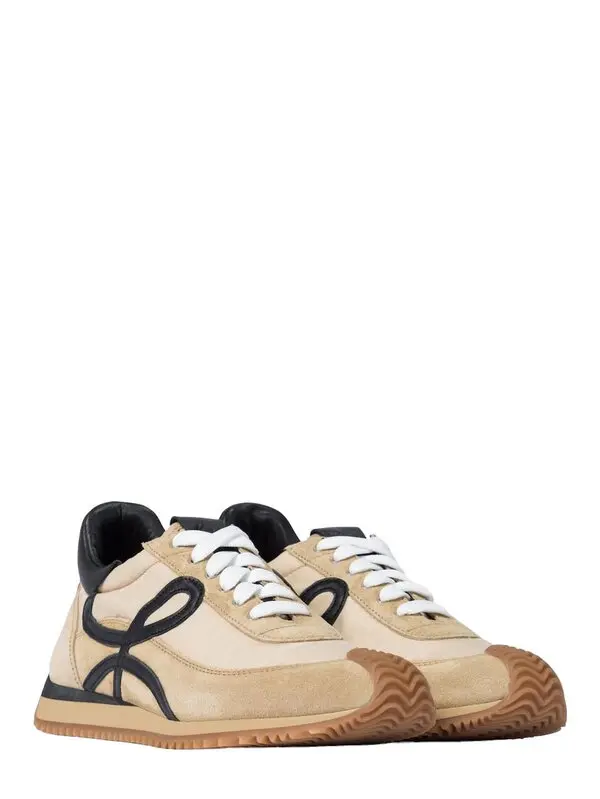 Loewe Flow Runner Suede Sneakers - Beige