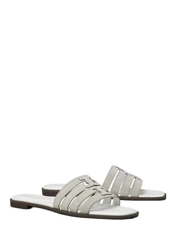 Tory Burch Ines Slides - Loutre Gray/cloud