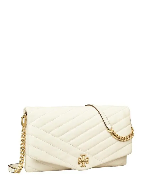 Tory Burch Kira Chevron Clutch - New Ivory