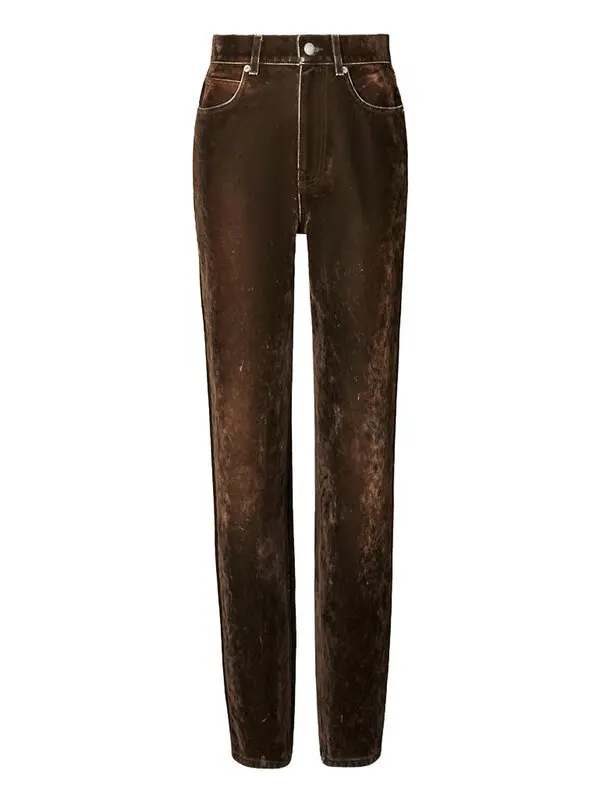 Tory Burch Straight-leg Jean - Dark Brown
