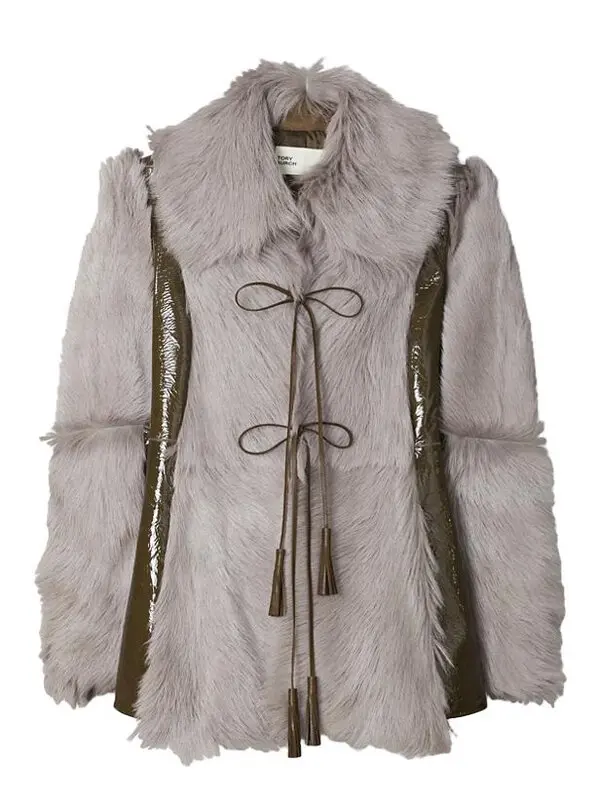 Tory Burch Shearling Jacket - Pale Mauve