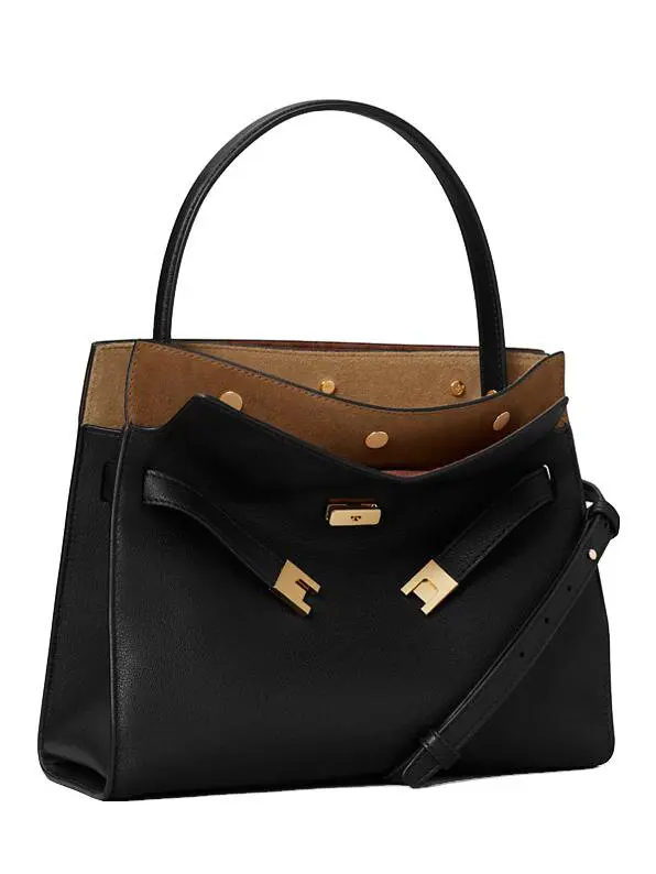 Tory Burch Small Lee Radziwill Double Bag - Black