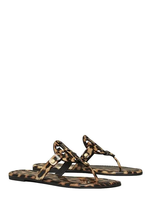 Tory Burch Miller Printed Patent Sandals - Classic Leopard