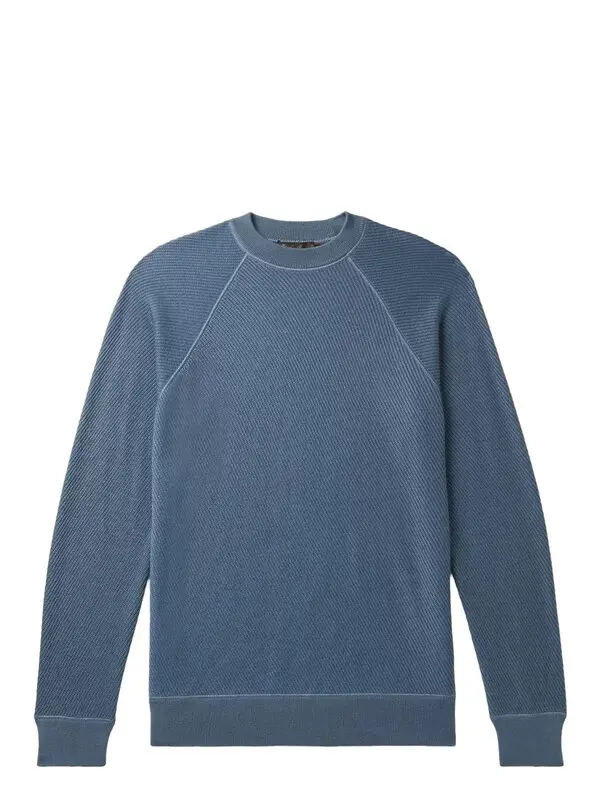 Loro Piana Ribbed Cashmere And Silk-blend Sweater - Blue