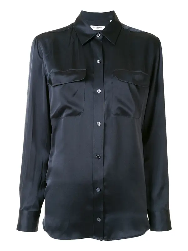 Equipment Signature Silk Shirt - Blue