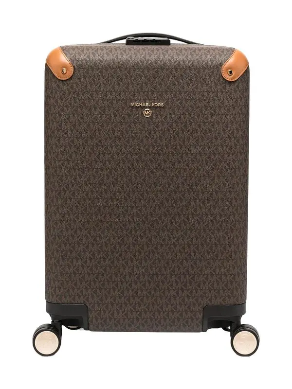 Michael Kors Monogram Print Suitcase - Brown