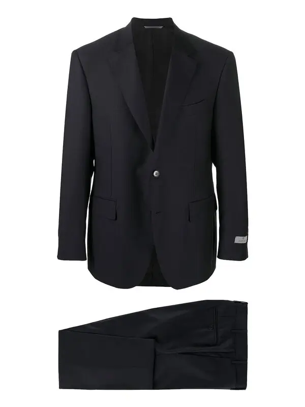 Canali Single-breasted Wool Suit - Blue